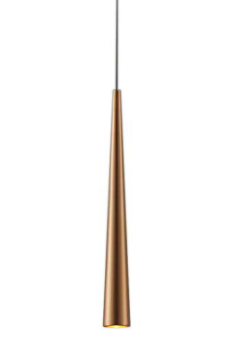 LED5.9W電球色/2700K鋼板 カッパーヘアラインメッキ径φ55 高470 全長700〜1200mm0.7kg吊高さ調節可能AC100V光束維持時間40000時間調光器併用不可12VA定格光束 250lm消費電力 5.9W固有エネルギ...