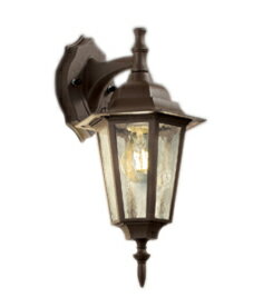 ●ガス灯や白熱灯が醸し出していた情景。住宅に灯す趣は、変わらずに受け継がれています。電球色光束：363lm消費電力：3WRa802700KLED電球フィラメント形3.0W(E26)No.271Gアルミダイカスト(鉄錆色)ガラス(透明・石目調...