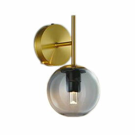 電球色/2700K・Ra83定格光束：135lm消費電力：5.9WLED内蔵LED 5.9W白熱灯60W相当鋼板・鋼管・アルミ 真鍮色メッキ（ヘアライン入り）ガラス（スモーク）巾140 高265 出165mm0.9kg12VA上向付・下向付...