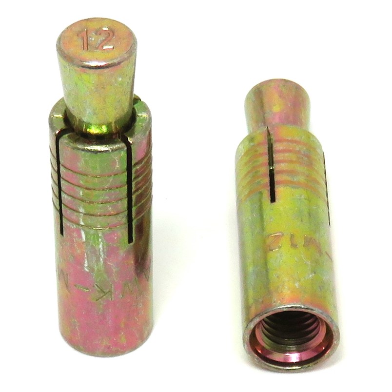 ●サイズ 　・ねじの呼び：M12 　・外径：17.5mm 　・全長：50mm 　・ネジ長さ：20mm 　・ドリル径：18.0mm 　・埋込長さ：50mm 　・穿孔深さ：56mm ●最大引張強度：29.5kN ●特長 プラグアンカーは施工後、...