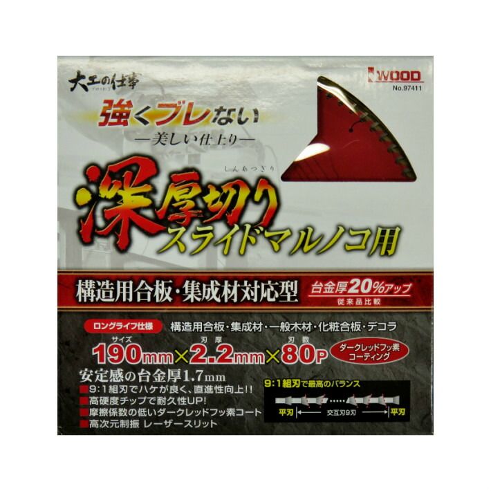 ●サイズ：190mm×2.2mm×80P ●構造合板・集成材対応型