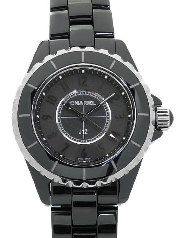【CHANEL】【電池交換済】シャネル『J12 ブラックセラミック ワンショット 33』H3828 レディース クォーツ 3ヶ月保証【中古】(8210043880015): レディース腕時計 ...