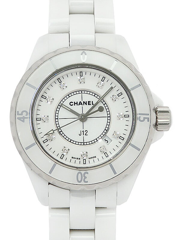 CHANEL】シャネル『J12ホワイトセラミック 12Pダイヤ 33mm CHANEL】シャネル『J12ホワイトセラミック 12Pダイヤ 33mm