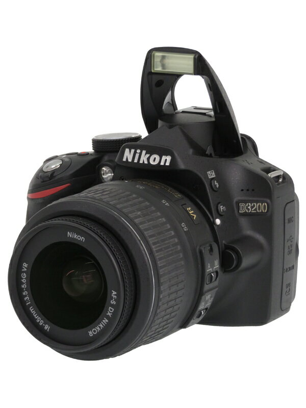 【Nikon】ニコン『D3200 18-55 VR レンズキット ブラック』Fマウント 2416万画素 DXフォーマット フルHD動画 SDXC デジタル一眼レフカメラ 1週間保証【中古 ...