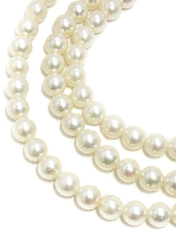 TASAKI】タサキ『K14PG パール6.5~7.0mm 3連 ネックレス TASAKI】タサキ『K14PG パール6.5~7.0mm 3連 ネックレス