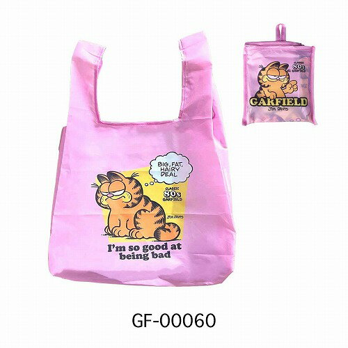 ★ガーフィールド エコバッグ PK★アメリカ雑貨 アメリカン雑貨 GARFIELD エコバック ビニールバッグ バッグ バック コンパクト 軽量 かわいい 人気 大人気！GARFIELDグッズ！ 世界中で愛されている【ガーフィールド】グッズ...