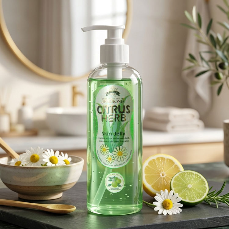JPコロニア シトラスハーブ植物 スキンジェル300ml ポンプ■　詳細情報天然アロエと様々なハーブエッセンスを配合した化粧水。 手に取ったら体温で水溶化します。顔全体にマッサージしながらなじませてください。 ヨーロッパ直輸入のフレッシュな...