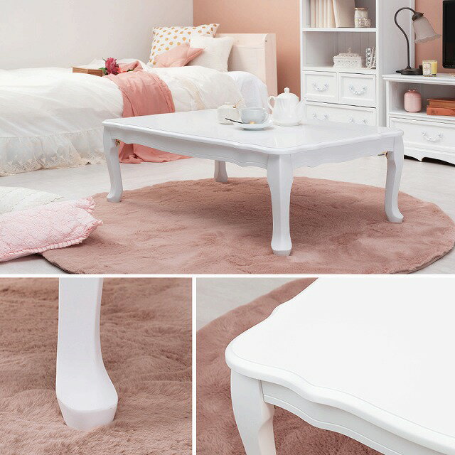 ※時間指定は午前中・14〜16時・16〜18時・18〜21時となります 他のお時間をご指定いただきましても上記の時間指定で発送させていただきます 　 折りたたみできて便利、猫脚とアンティーク風のデザインが可愛いコンパクトテーブル ■折りたた...