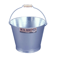 トタン製バケツ 13型 (薄板) JAN：4905891110912 サイズ(mm)：328W×327D×391H 　　　　　(本体/298φ×217H) 材　質：亜鉛鉄板・鉄芯・木 容　量：約11.8L 重　量：約760g 【お取り寄せ商...