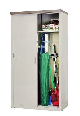 ☆軒下や省スペースを有効に利用できる小型収納庫です。 ☆ドライバー1本で組立簡単！ ☆ハーフ棚仕様で、細かなものから長物まで収納可能です。 ☆収納物に合わせて棚板を12段階に調整可能！ 外寸/（約）幅89×奥行き47×高さ162cm 内寸/...