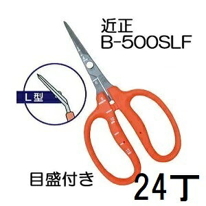 全長155mm　刃長35mm　重量42g　高級ステンレス刃物鋼 刃部 高級フッソ加工　柄 エラストマー樹脂　鋏ケースはCS-B3が適合 ぶどう鋏 近正のぶどう鋏B-500系は、刃の外側を丸く研いであるため、果実同士の間に入れても他の粒を傷つ...