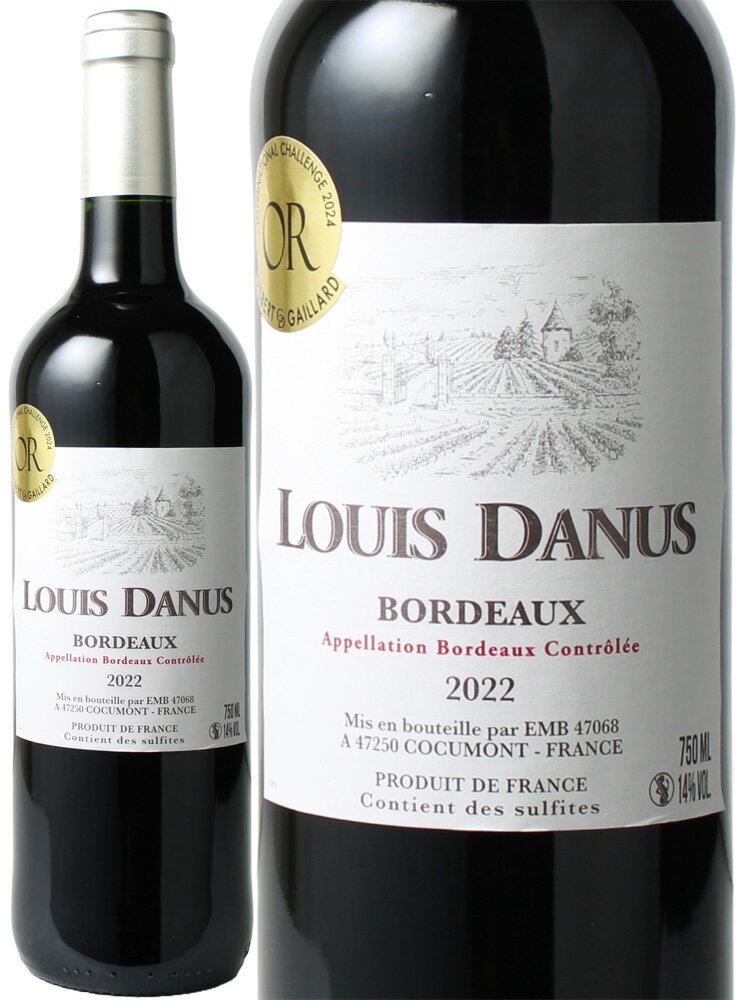 ワイン名Louis Danusワイン種別赤ブドウ品種メルロー　カベルネ・フラン　カベルネ・ソーヴィニヨン生産者ルイ・ダニュ生産地などボルドー　原産地呼称AOCボルドーその他備考