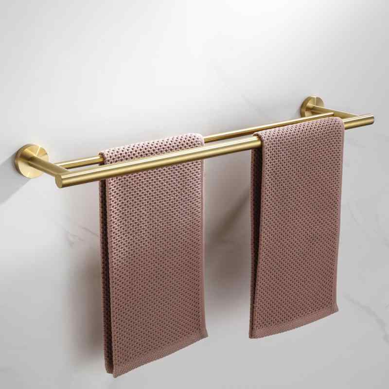 タオル掛け ステンレス製 ダブルタオル バス用品 タオルハンガー 続々登場 A:ヘアライン(40CM) B:黒色40CM C:ヘアライン(50CM) D:鏡面(50CM) E:黒色(50CM) F:ヘアライン金(50CM) G:ヘアライン(...