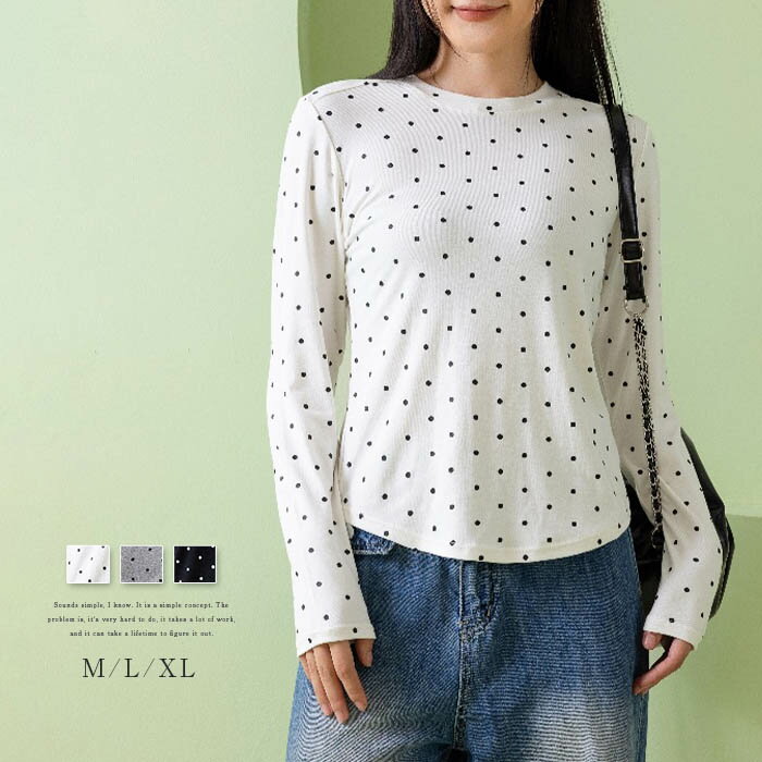 楽天市場】tシャツ 長袖(柄ドット・水玉)(レディース 楽天市場】tシャツ 長袖(柄ドット・水玉)(レディース
