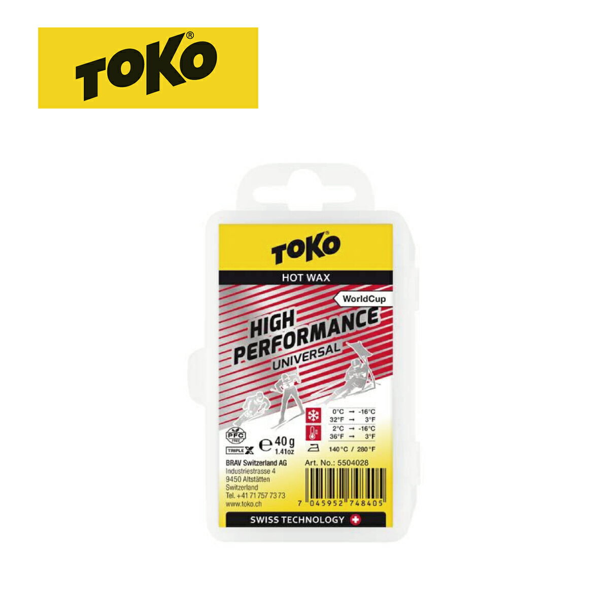 メーカー希望小売価格はメーカーカタログに基づいて掲載しています TOKO トコ スキー ワックス■World Cup High Performance ユニバーサル 40g / 5504028【PFC FREE】新しいTRIBLOC技術(ト...