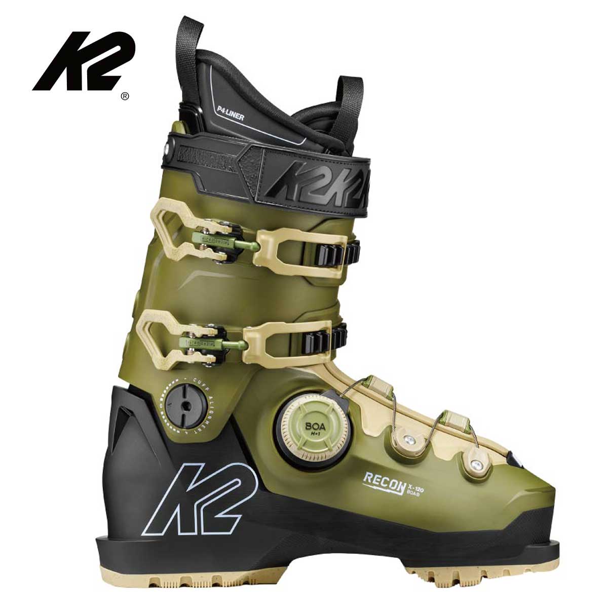 K2 ケーツー スキーブーツ■RECON X BOA 120　リーコン X ボア 120フレックス（硬さ）：120ラスト（幅）：97 - 100mmSIZE・24.5cm、25.5cm、26.5cm、27.6cm、28.5cm、29.5cm...