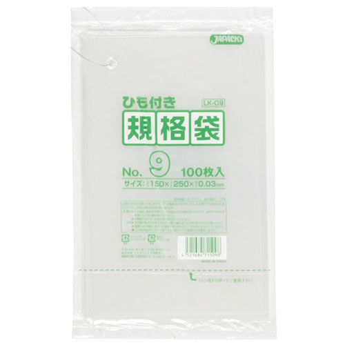 ●入り数：8000枚/ケース（※100枚/冊×10冊/箱×8箱）●サイズ（厚み×巾×高さ）：0.03×150×250mm●色：透明●材質：LLDPEジャパックス・JAPACK’S