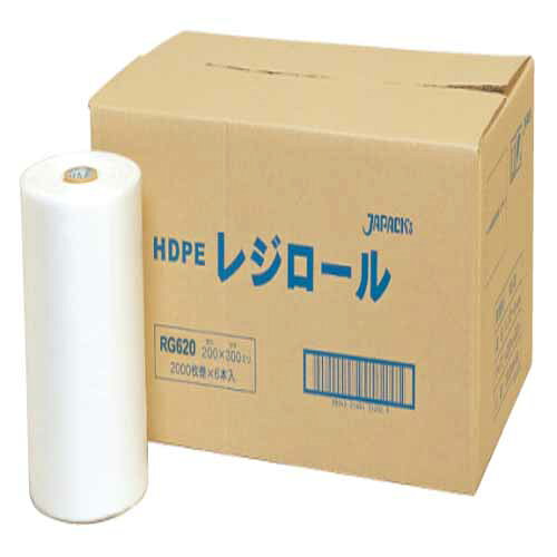 ●入り数：6巻/ケース（※2500枚/巻×6巻）●サイズ（厚み×巾×高さ）：0.006×200×300mm●紙管内径：28mm●色：半透明●材質：HDPEジャパックス・JAPACK’S
