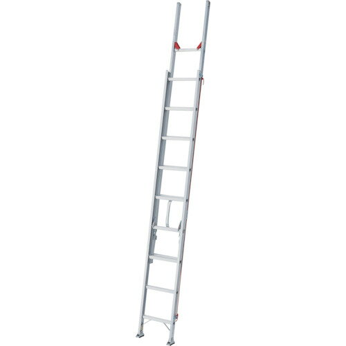 【特長】●最上段のステップを外すことで、より屋根への乗り移りが楽になりました（ラクノリ）。●はしご水準器付きです。【用途】●屋根への昇降をもっと安全に。【仕様】●最大使用質量(kg)：100●全長(m)：3.48-5.83●踏ざん間隔(mm...