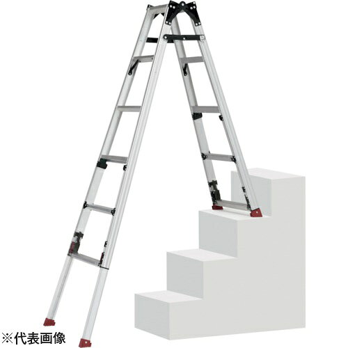 【特長】●前脚・後脚の長さが違い、極度の段差や階段に適した脚立です。●かがまずに伸縮脚を操作できる上部操作式です。●アルマイト加工(支柱のみ)により耐食性が高く、汚れに強くなりました。●極度の段差や階段に適した上部操作式階段用です。【用途】...