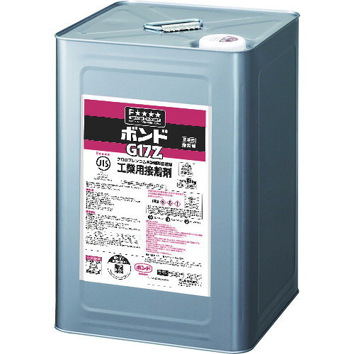 【特長】●初期接着力が強いため、仮止めなしで接着できます。●JIS F ☆☆☆☆規格品です。●日本接着剤工業会 JAIA 4VOC基準適合品です。●速乾型。【用途】●ゴム・皮革・木・布・コンクリート・スレートなどの軟硬質材の接着。【仕様】●...