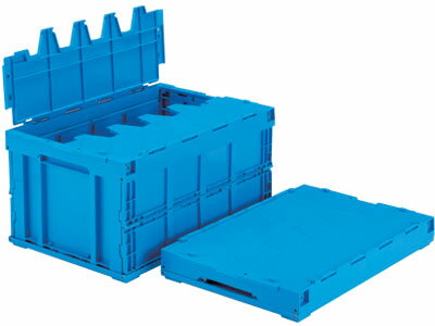 外寸(mm)：W658×D441×H339(87)内寸(mm)：W598×D405×H314有効内寸(mm)：W598×D403×H306容量：76.2リットルカラー：ブルー・イエロー底面形状：SB(斜)材質：PP圧縮荷重：25.9kN(2...