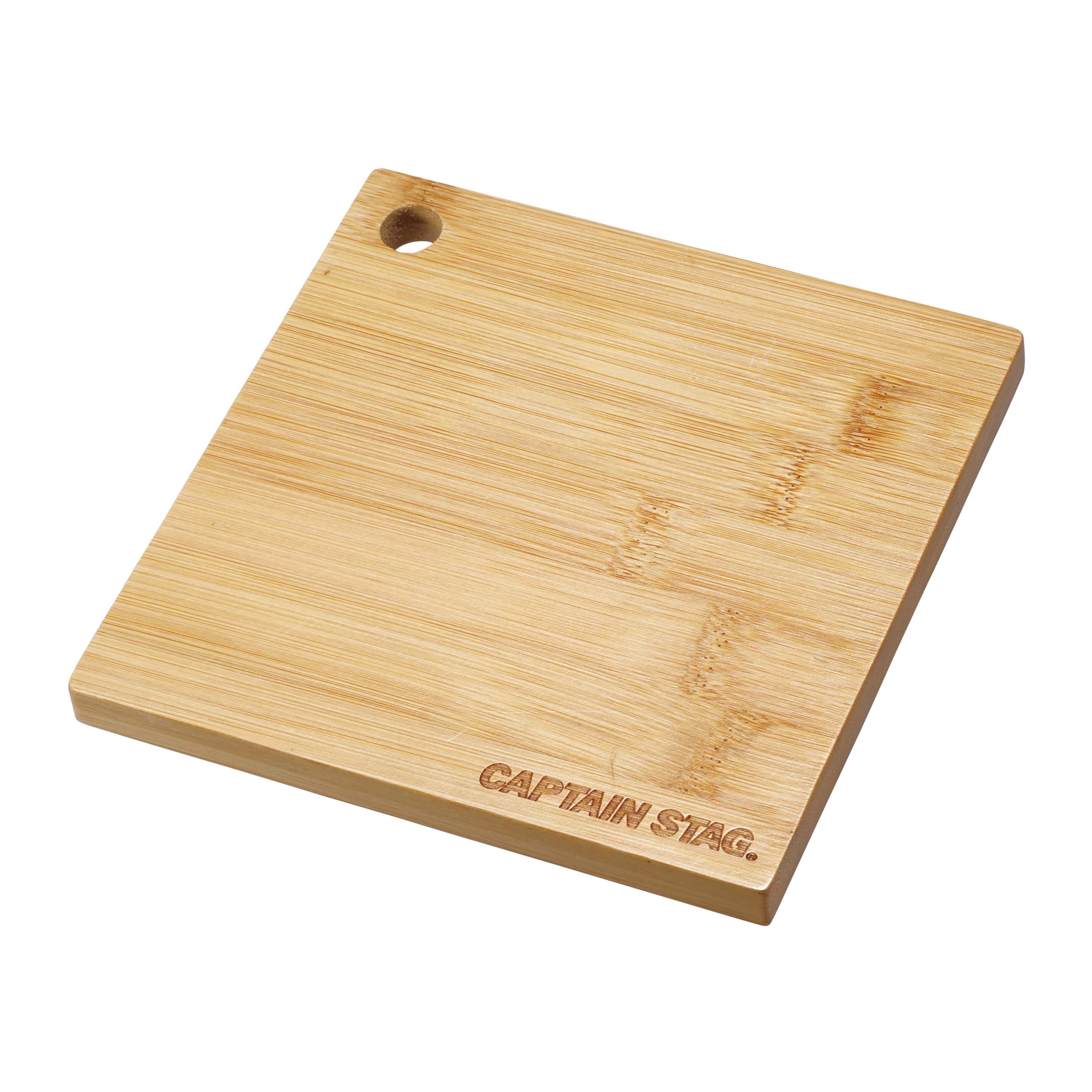 ・製品サイズ:(約)155×155×厚さ12mm ・製品重量:(約)200g ・材質:竹(ウレタン塗装) ・原産国:中国