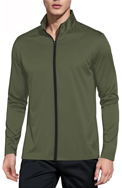 [Rmally] ラッシュガード メンズ【UPF50+・接触冷感・速乾・伸縮性】 長袖 フルジップ 水着対応 スタンドカラー ラッシュガード メンズ大きいサイズ UVカット 紫外線対策 水陸両用 全10色 S～2XL🌞...