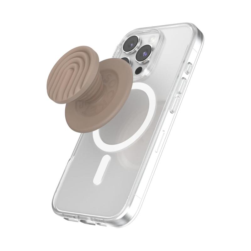 PopSockets Japan - ポップソケッツ ジャパン PopGrip AMATERAS 胡桃 (ラテ) MagSafe ラウンド ポップグリップ Latte MagSafe対応マグネット式スマートフォン グリップ＆スタンド 内蔵マ...
