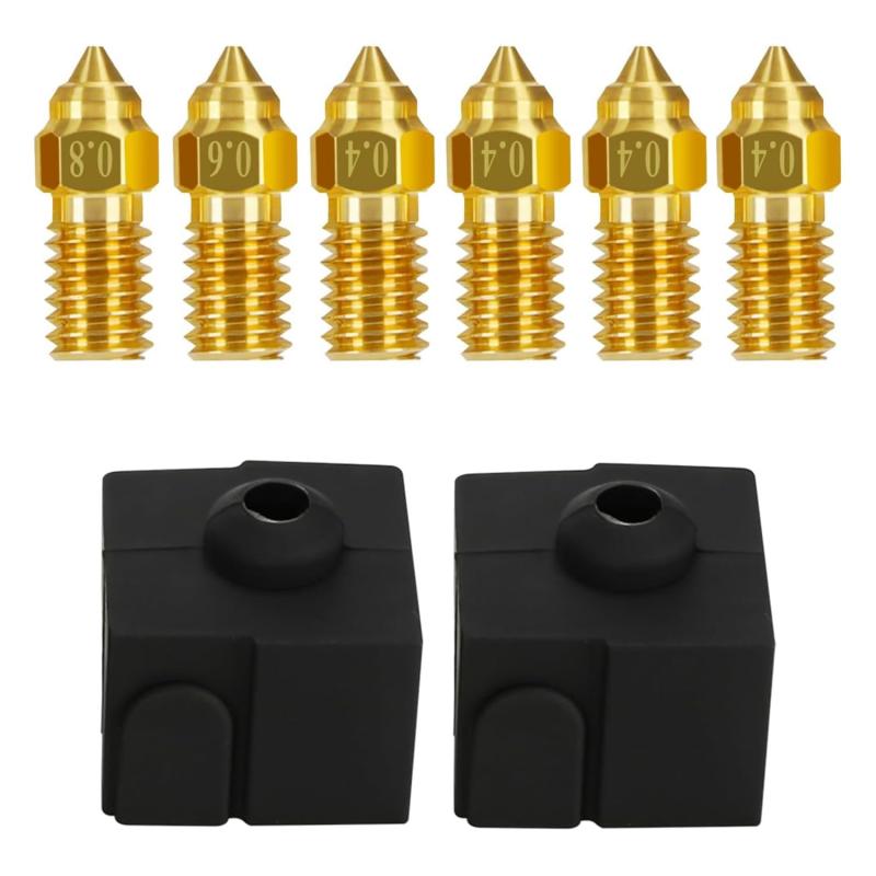 Creality 3dプリンター K1 ノズル 5個 硬化スチール 0.4mm 高速印刷および高流量押出機ノズル Creality K1、K1 Max、CR-M4、CR-10 SE、Ender 3 V3 KE 3d プリンター パーツ
