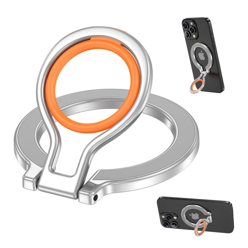スマホリング マグセーフリング 携帯リング [角度調整可/360°回転/薄型] 落下防止 指輪型 スタンド機能 マグネットリング ホールドリング フィンガーリング Quick Charge 3.0急速対応:QC 3.0急速充電usbポートを...
