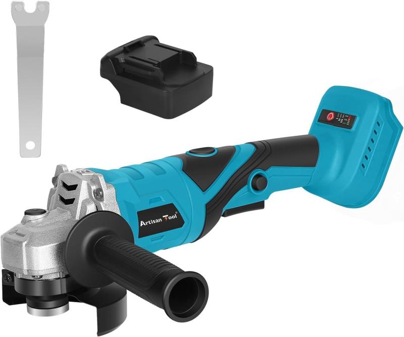 グラインダー親商品質量：1.13 Kg　本機サイズ：34＊10＊12 cm　電動機：ブラシレスモータ　無負荷回転数：0-10,000 min-1　砥石径：100 mm