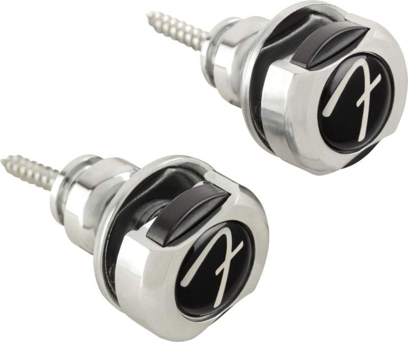 Fender ストラップピン Inﬁnity Strap Locks, Chrome高耐久スチール製360度回転可能ユニークなサ イドピンチ着脱システム殆どのストラップへの取り付けが可能
