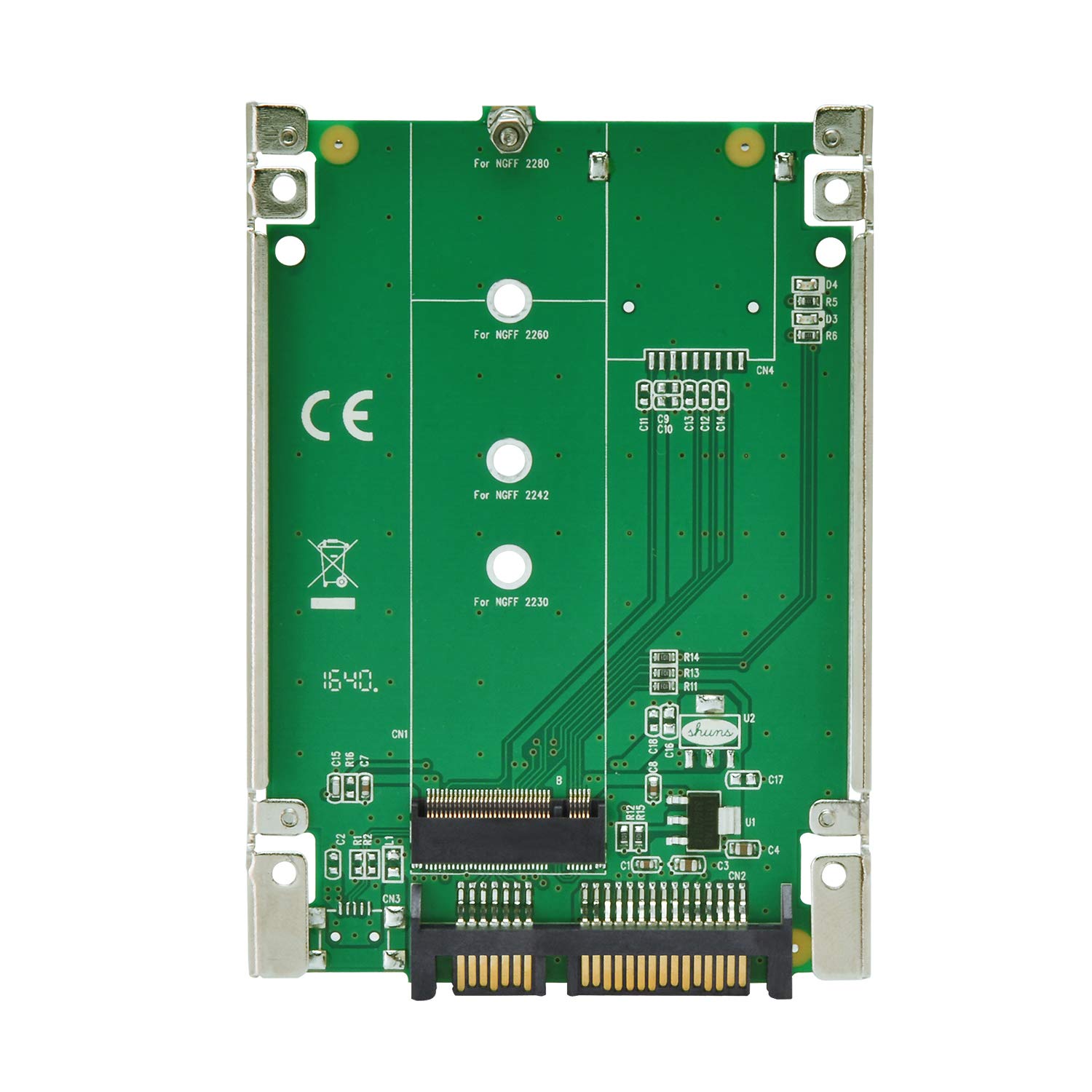 ・対応SSD:M.2 (NGFF) SSD ・変換先サイズ:7mm厚 2.5インチSATA HDDサイズ