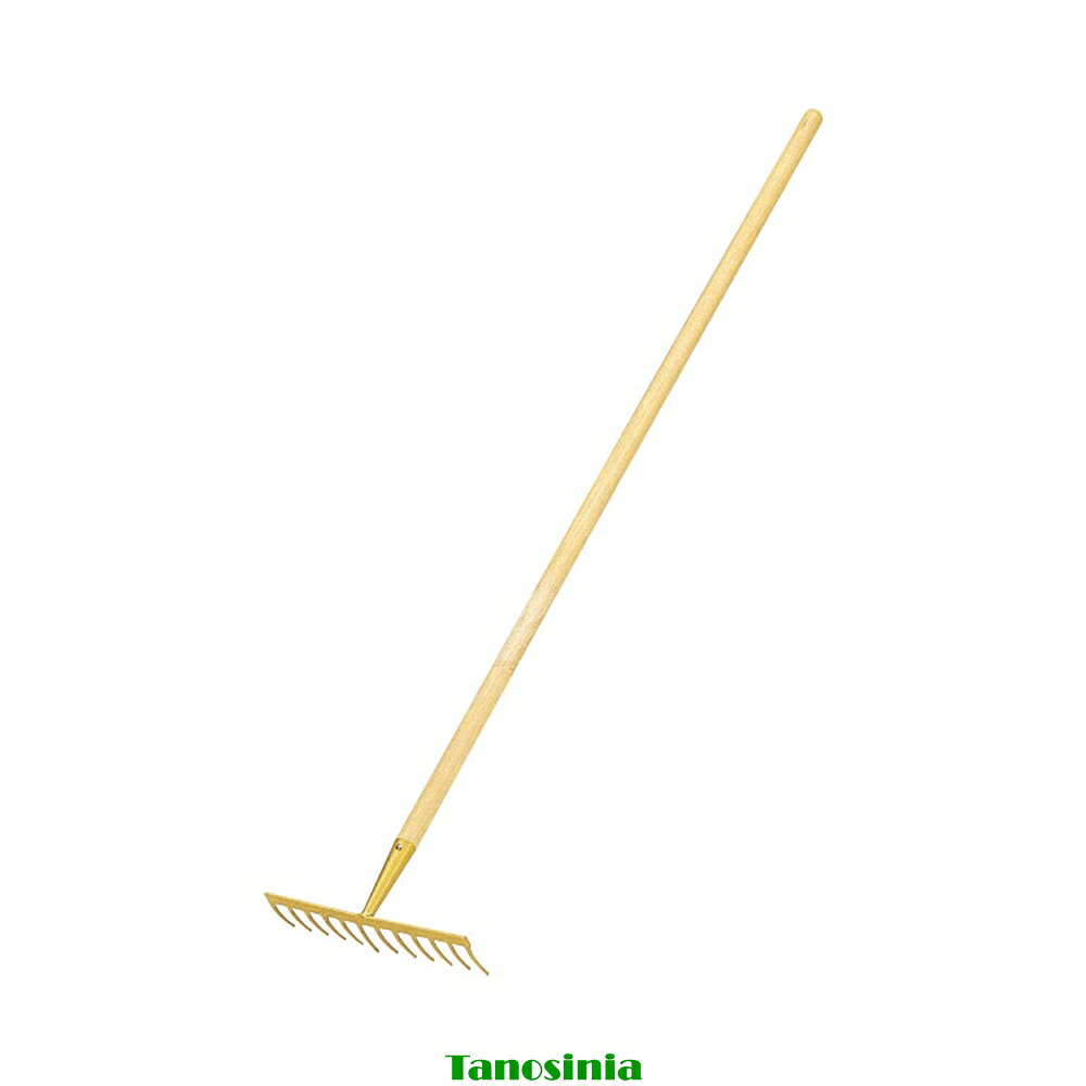 【商品の仕様】●サイズ／幅30×全長138×高さ9cm、柄：直径3cm●重さ／1kg/本●材質／クシ：スチール、柄：木製●クシ型●完成品【商品の説明】・クシ型レーキ。