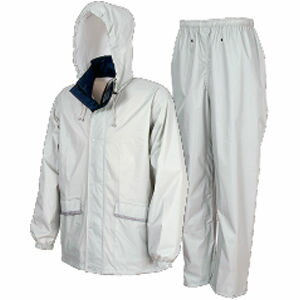 ●7540●色：シルバー●サイズ：3L●軽量な透湿防水素材を使用したレインウエア。●ムレを抑え快適性をサポートします。●素材：ポリエステル100％(PUコーティング)●内襟・前立て裏／ナイロン100％●裏地／ポリエステル100％(メッシュ)...