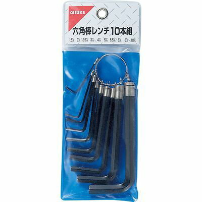 ●【 材 質 】●本体:Cr-V鋼 黒染め●リング:スチール●サイズ:幅82×高さ217×奥行12mm●266g●付属品・セット内容:【セット内容】1.5/2/2.5/3/4/5/5.5/6/8/10mm●JANコード：4907052321...