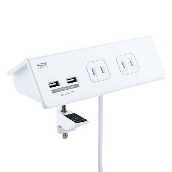 ●クランプで固定して使用できる便利なUSBポート付きタップ。●クランプで固定して使用できる便利なUSBポート付きタップです。●抜き差しの多い機器のプラグは、正面に差し込み、ほとんど抜き差ししないプラグは背面に差して使用できます。●正面には、...