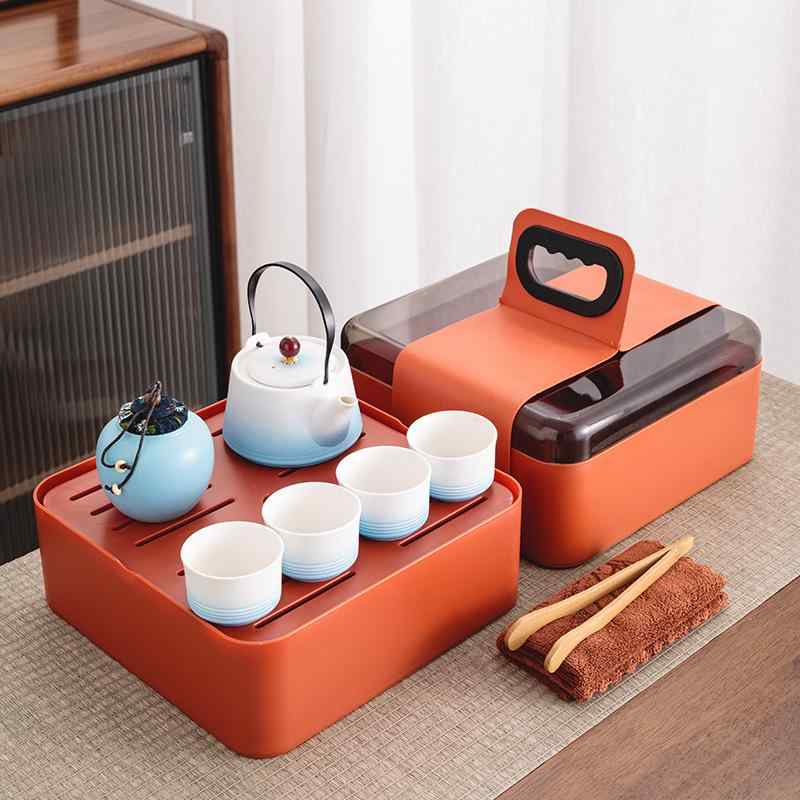 ・スタイル: ビジネス・素材: 陶磁器・カラー: グラデーションブルー（提梁壺、蓋碗）、ブルー手提げギフトボックス・適用贈答シーン: 誕生日、旅行記念、卒業、引越し祝い、パーティー、見舞い・適用贈答関係: 後輩、恋人、夫婦、同僚、友人、年長...