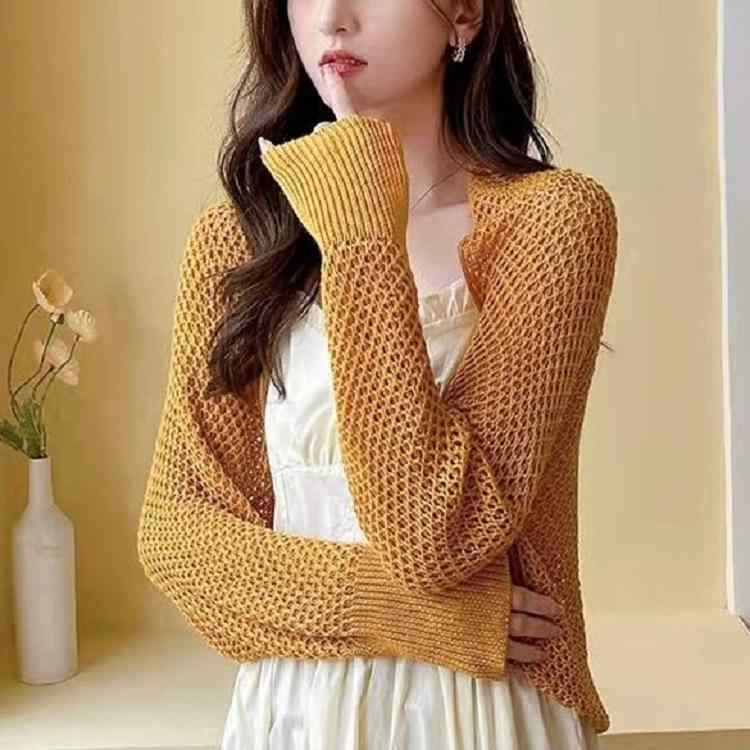 ・カテゴリ: 毛衣・素材: ポリエステル繊維・柄: 無地・厚さ: 薄手・組み合わせ: 単品・フィット: ゆったり・袖のタイプ: レギュラー袖・ネックライン: 襟なし・袖丈: 長袖・着丈: ミドル丈(50cm<着丈≤65cm)・工艺: ...