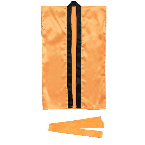 光沢のあるサテンを使ったロングハッピです。、応援や演舞などに最適です。■（高校生〜成人向け）1100×660mm、ハチマキ：1700×45mm