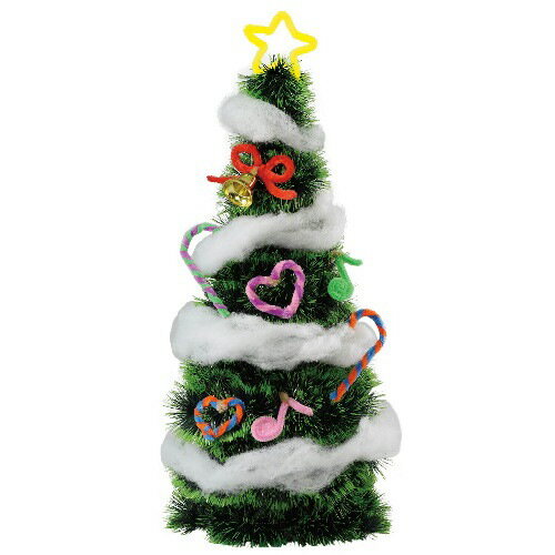 本格的なツリーが作れるセット！■ツリー：約Φ170×260mm、カラーモール：Φ6×240mm