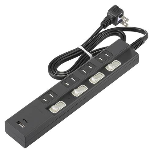 特　徴●雷軽減素子内蔵で落雷時のダメージ軽減●USB Type-CはPD（Power Delivery）対応、最大18Wで急速充電●USB差込口はType-C×1、Type-A×1●TypeA+TypeC両方使用時、合計3.4A出力●AC差...