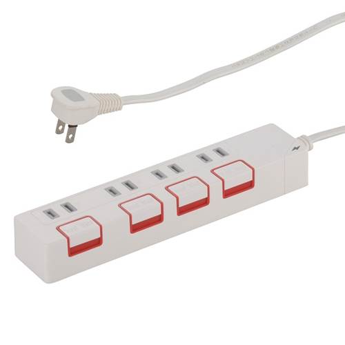 特　徴● 雷サージ軽減素子内蔵　　電源コンセントから侵入する誘導雷（雷サージ）電圧の制限に効果があります。● ランプのない押しボタンを搭載。凹凸でオン／オフを見分けて、　 スイッチランプに使われる消費電力もカット！さらに節電できます。● 二...