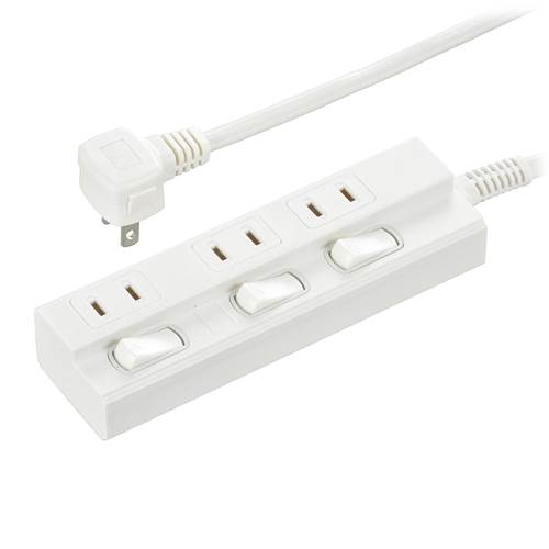特　徴●個別スイッチで待機電力をカット●ランプレス個別スイッチでスイッチランプを省いてさらに節電●コンセント周りに熱に強いPBT樹脂使用の難燃・耐熱ボディ●丈夫な二重被ふくコード●壁に沿ってすっきり配線できるL型プラグ（耐トラッキング絶縁カ...