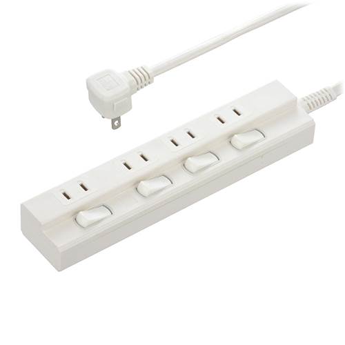 特　徴●個別スイッチで待機電力をカット●ランプレス個別スイッチでスイッチランプを省いてさらに節電●コンセント周りに熱に強いPBT樹脂使用の難燃・耐熱ボディ●丈夫な二重被ふくコード●壁に沿ってすっきり配線できるL型プラグ（耐トラッキング絶縁カ...