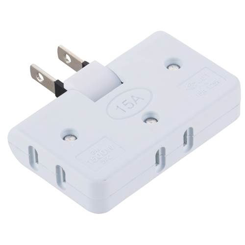 特　徴●耐トラッキングカバー付●180°フリープラグ●本体まるごと熱に強いPBT樹脂を採用●ビニール袋入り仕　様□ 15A125V 1.500W以下□ コンセント3個口※ 合計1500W以下でお使いください。