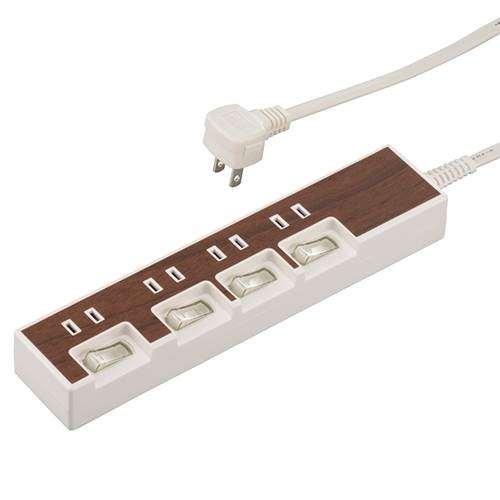 特　徴●こまめにスイッチを切る省エネ仕様●待機電力カット、安心品質●発熱を抑えるモジュール設計、耐熱性アップ●トラッキング火災防止プラグ●二重被ふくで丈夫なコード●ACアダプターもスッキリ収納●壁にかけられるフック穴付き●カラーは木目調ブラ...