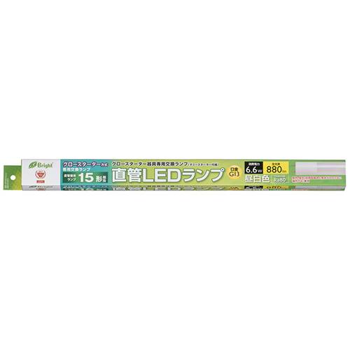 特　徴●ダミースターター付属のグロースタータ器具専用交換ランプ●直管蛍光ランプ15W形相当の明るさ●昼白色●口金：G13●【2017年ジェネリック家電製品大賞】≪「生活家電」部門≫大賞受賞モデル● 片側給電仕様●直管LEDランプ5年保証対象...
