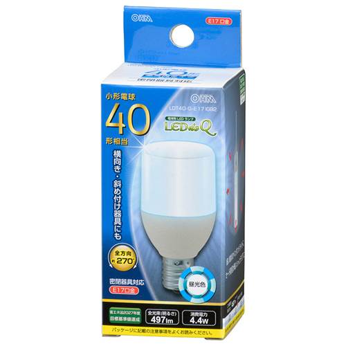 特　徴●細い筒状のペンダントライトに●セード直径が細いシャンデリアに●横向き・斜め付け器具にも●密閉形器具対応●断熱材施工器具にも対応●全方向約270°●小形電球40形相当●省エネ法2027年度目標基準達成●昼光色●E17口金仕　様■寸法：...